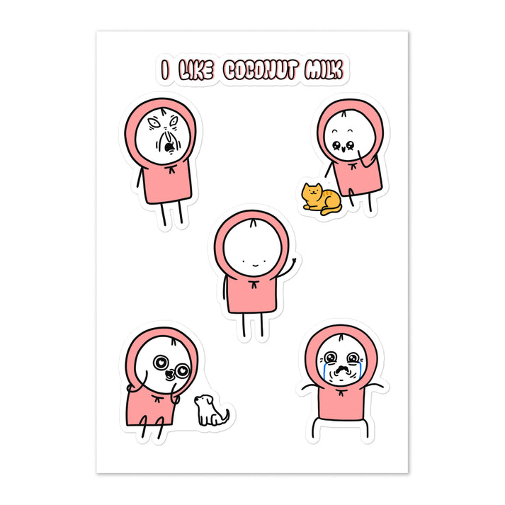 Sticker sheet – I like Coconut Milk Merch
